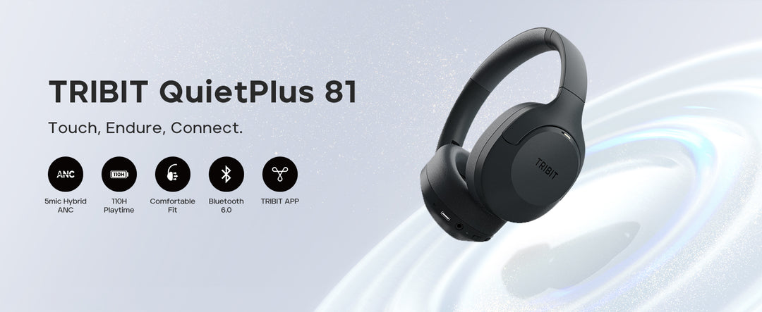 TRIBIT QuietPlus 81 Over-Ear Headphones – Tribit.com